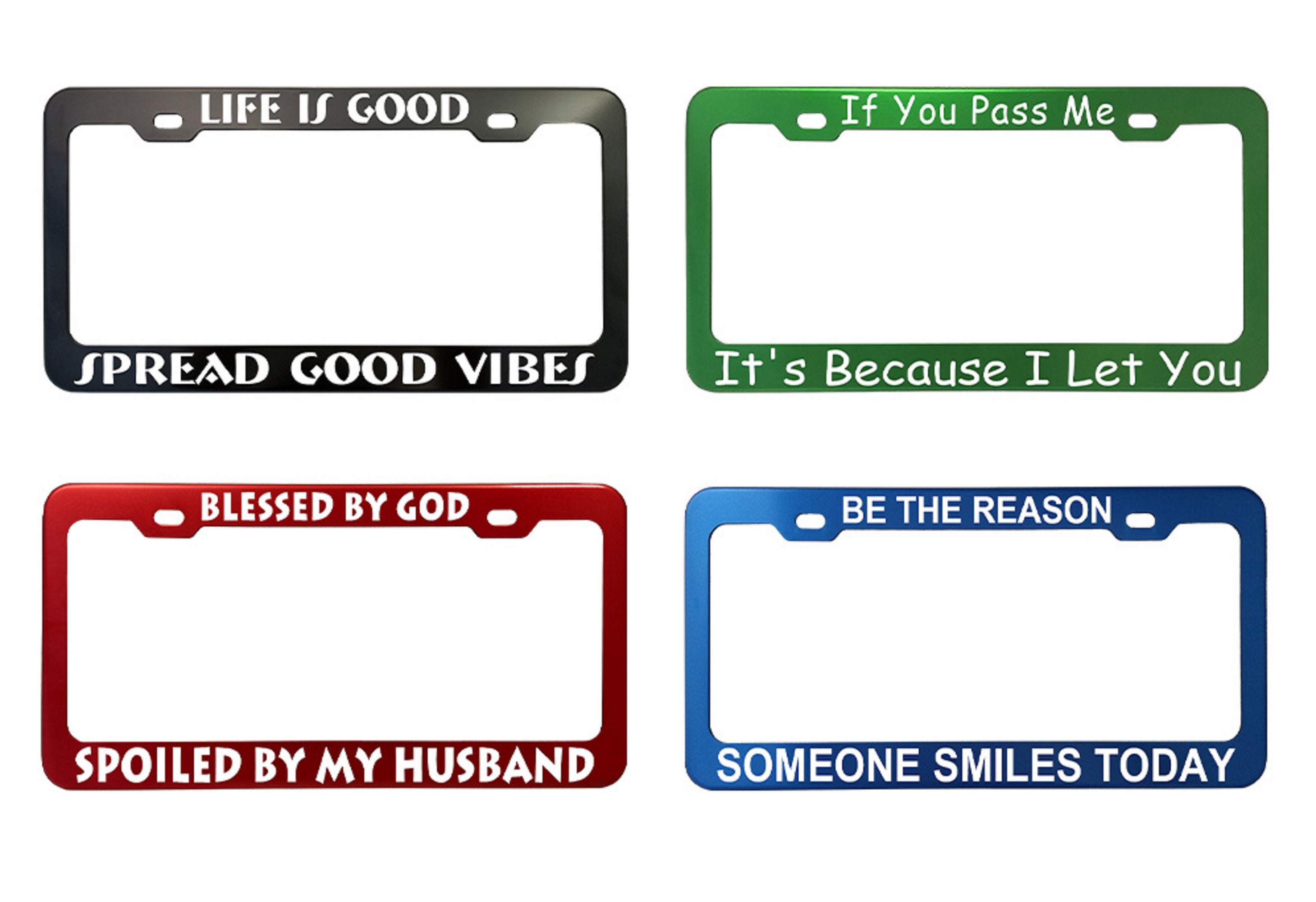 Goplates Funny Phrase License Plate Frame Anodized Aluminum | Etsy