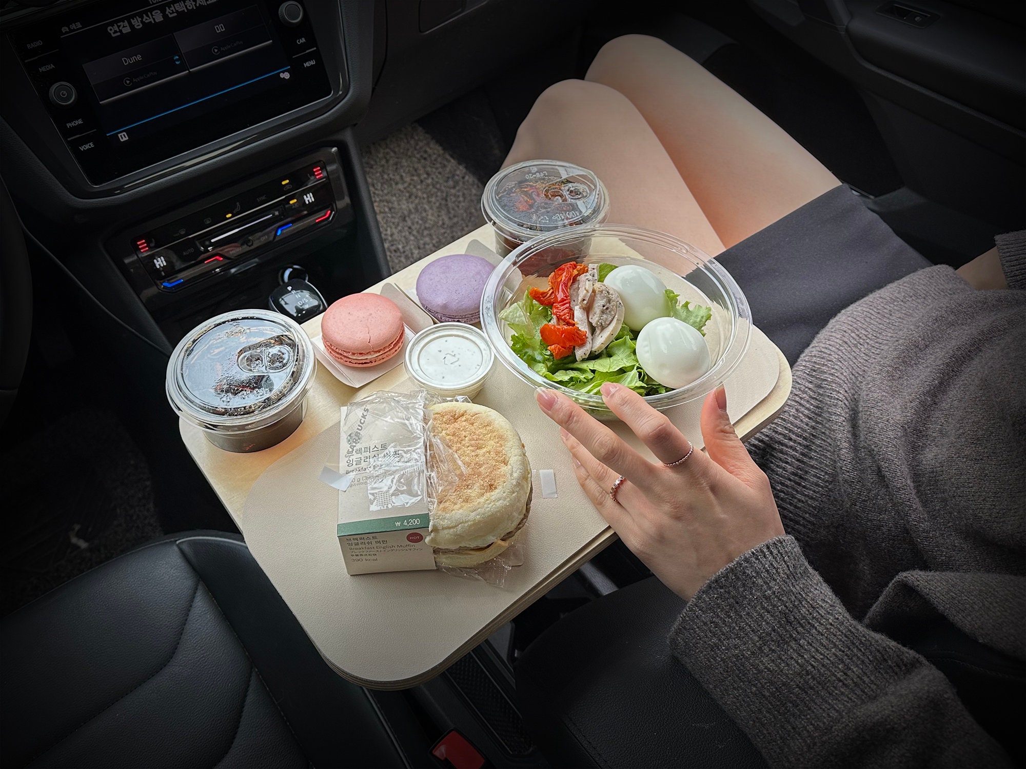 Lap tray for eating in car store