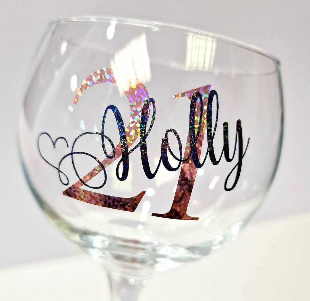 Personalised/custom 21st Birthday Gin Glass With Gift Box Cocktail ...
