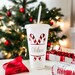 Personalised Christmas Cold Cup With Lid and Straw 24oz Tumbler, Xmas ...