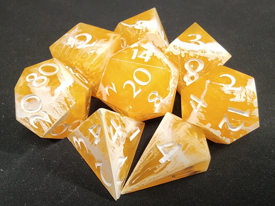 ORANGE CREAMSICLE | Ice Cream Dice | Handmade Sharp Edge Dice for ...
