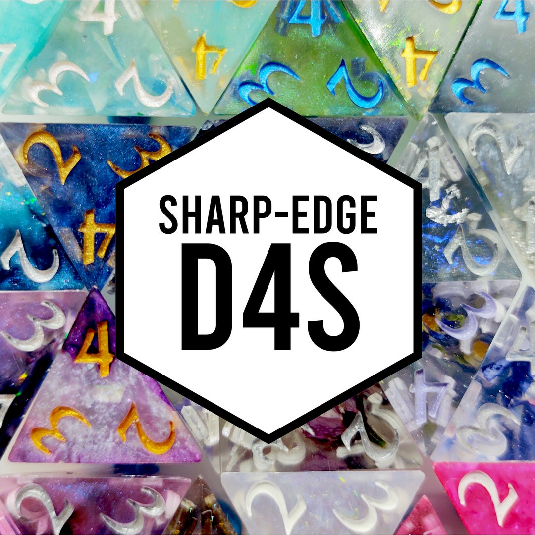 D4 DICE | Caltrop & Shard D4s | Handmade Sharp Edge Dice for Tabletop ...