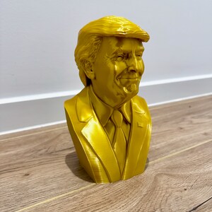 Donald Trump Bust - 3D Printed, Trump Figure Statue, Smiling President ...