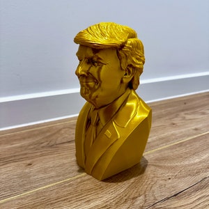 Donald Trump Bust - 3D Printed, Trump Figure Statue, Smiling President ...