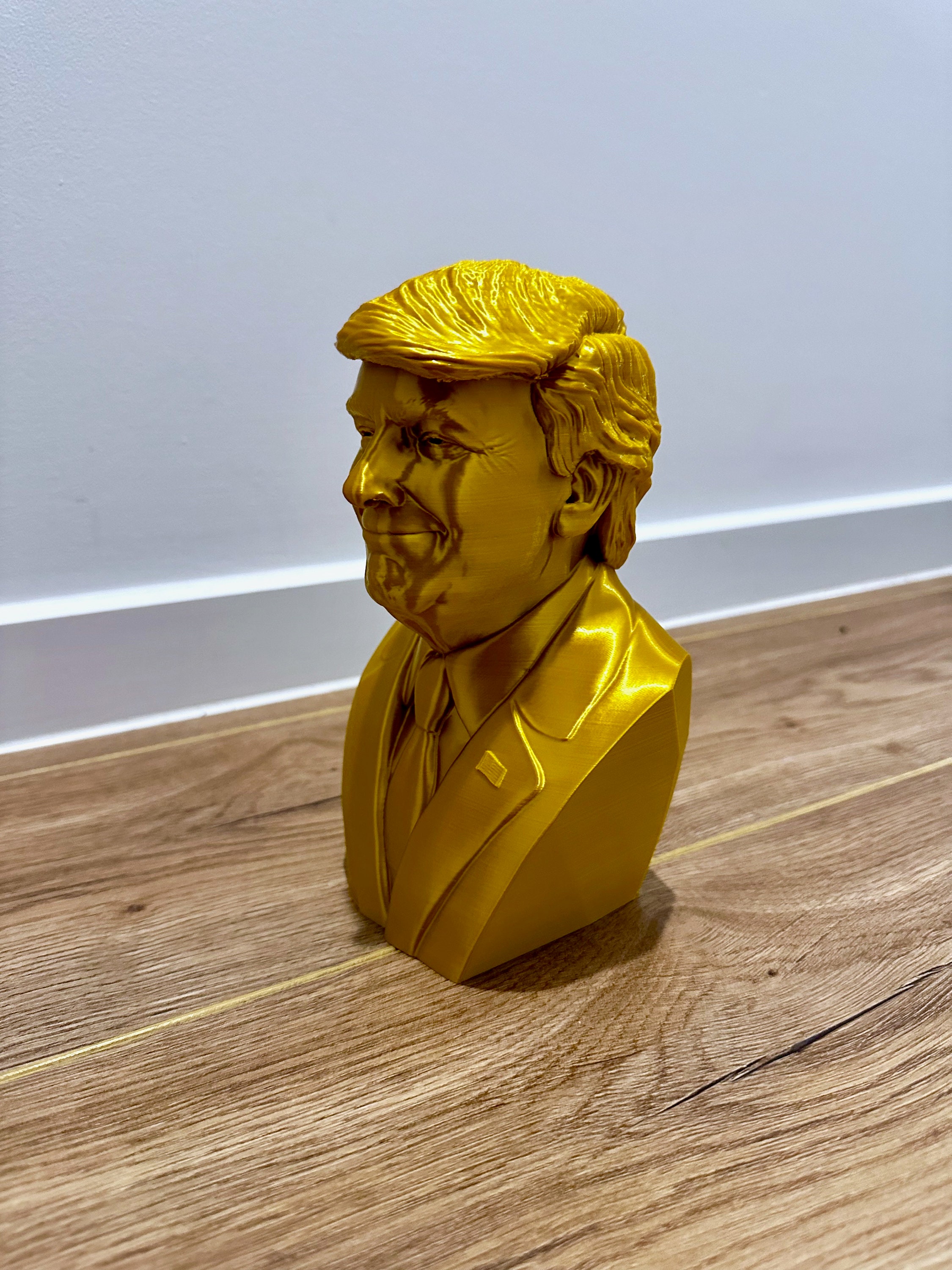 Donald Trump Bust - 3D Printed, Trump Figure Statue, Smiling President ...