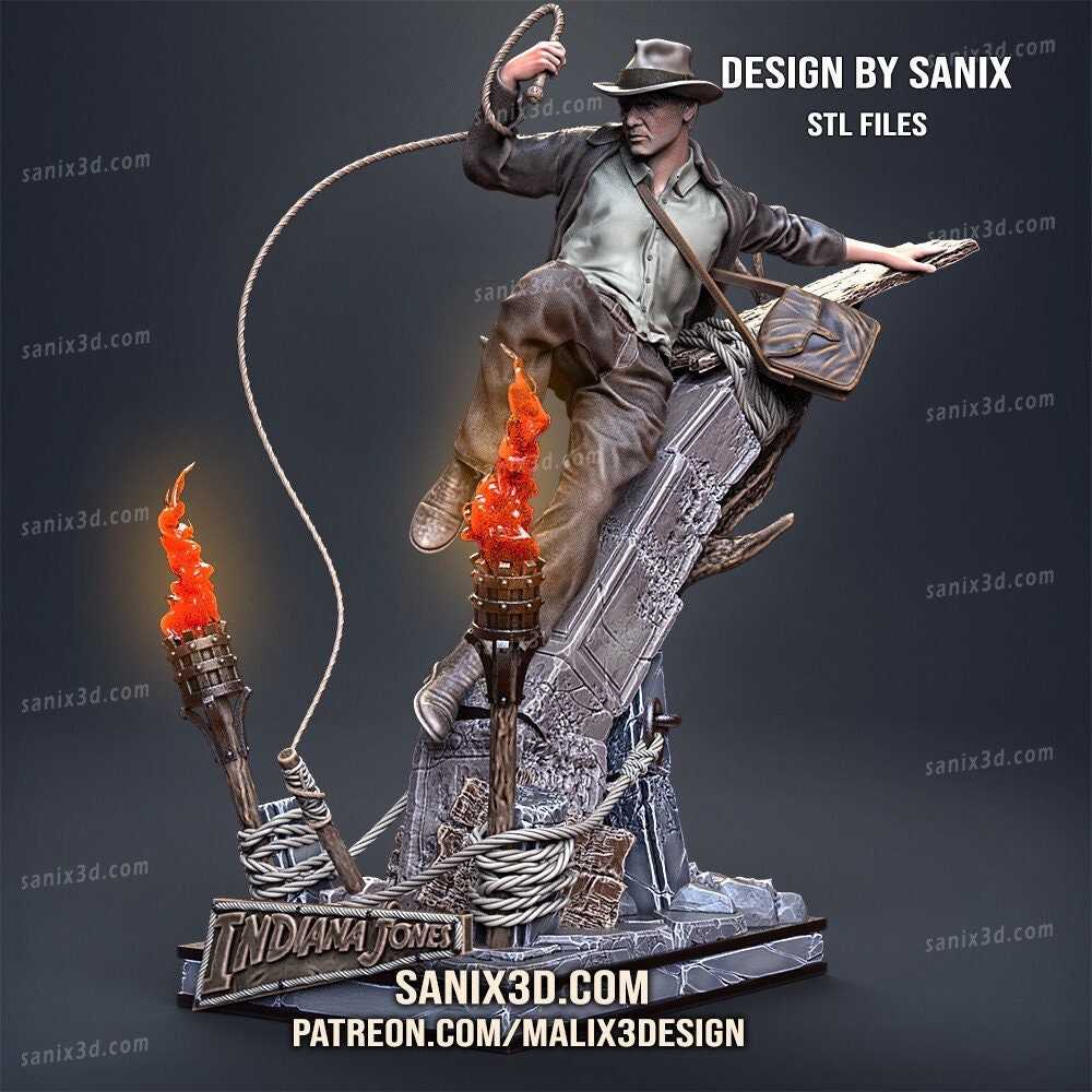 Indiana Jones Diorama 3D Printed Resin Model Kit – 1/10 Scale ...