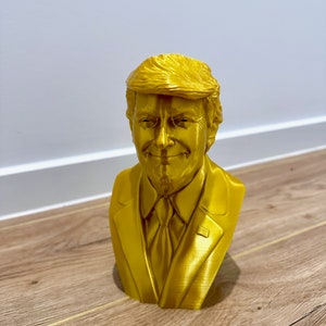 Donald Trump Bust - 3D Printed, Trump Figure Statue, Smiling President ...