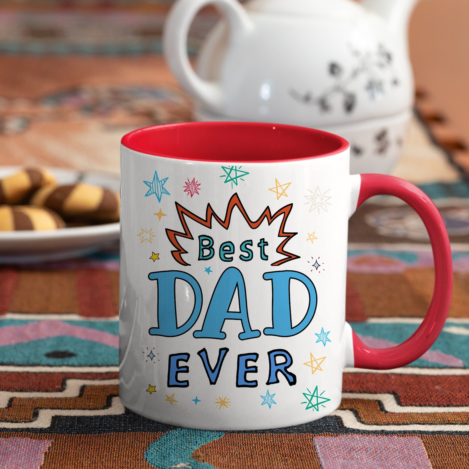 Personalized Best Dad Ever Coffee Mug Custom Dad Ceramic Mug Etsy