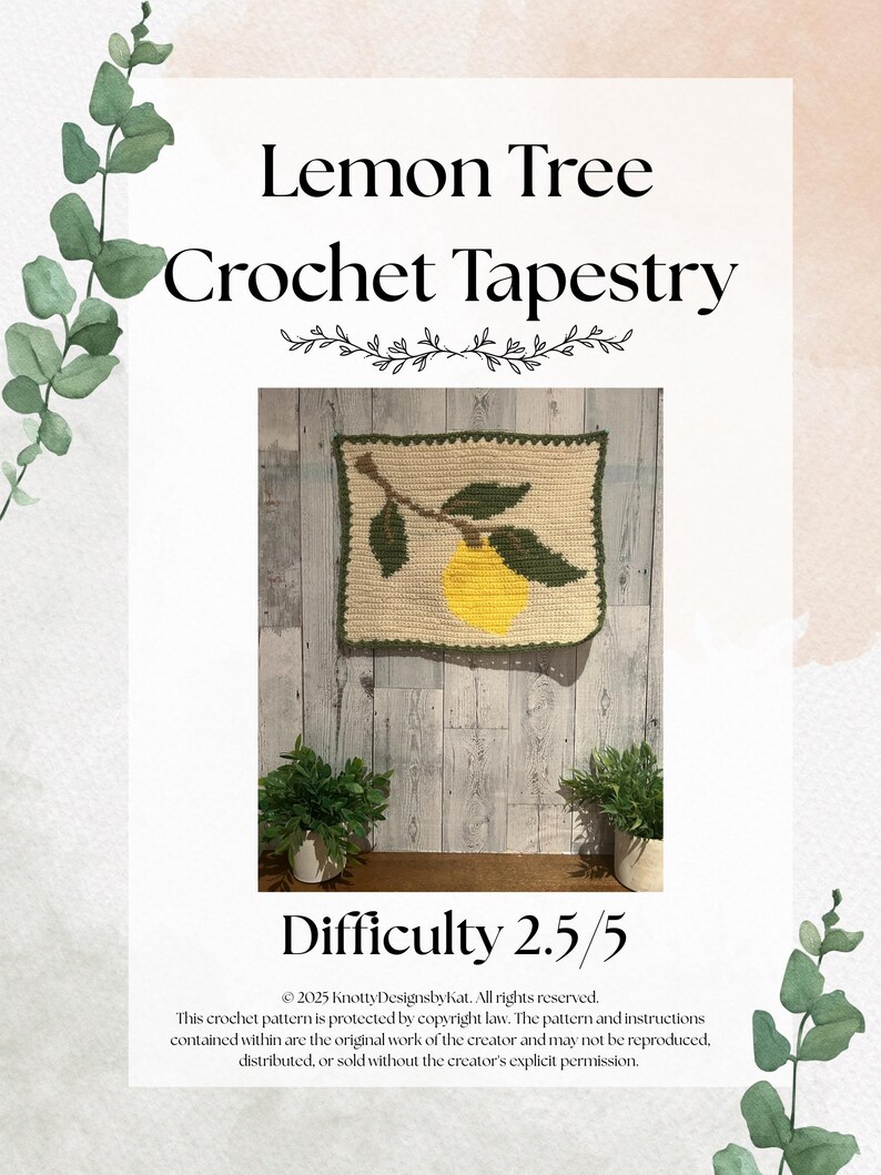 Lemon Tree Crochet Tapestry - Etsy