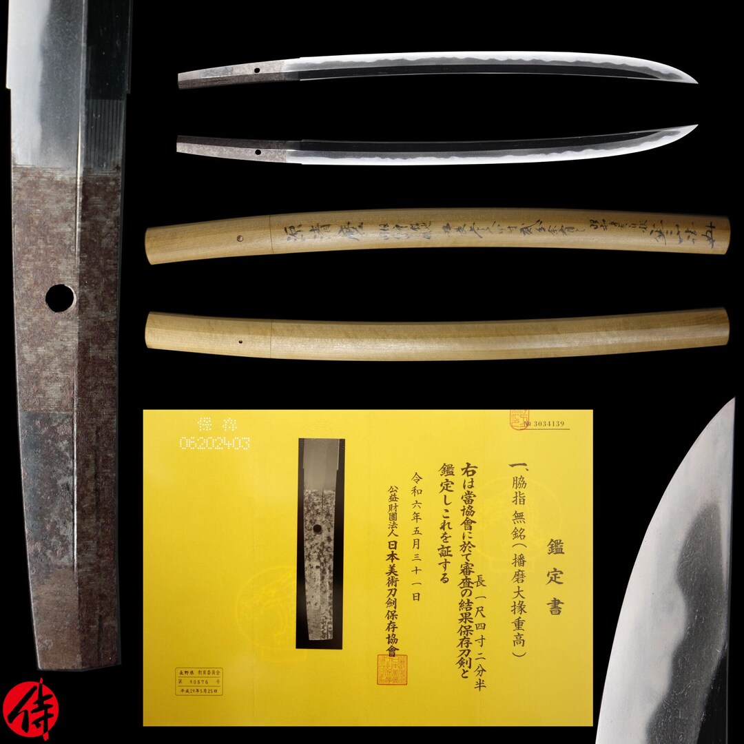 Antique Japanese Sword Wakizashi Attributed to Shigetaka NBTHK Hozon ...