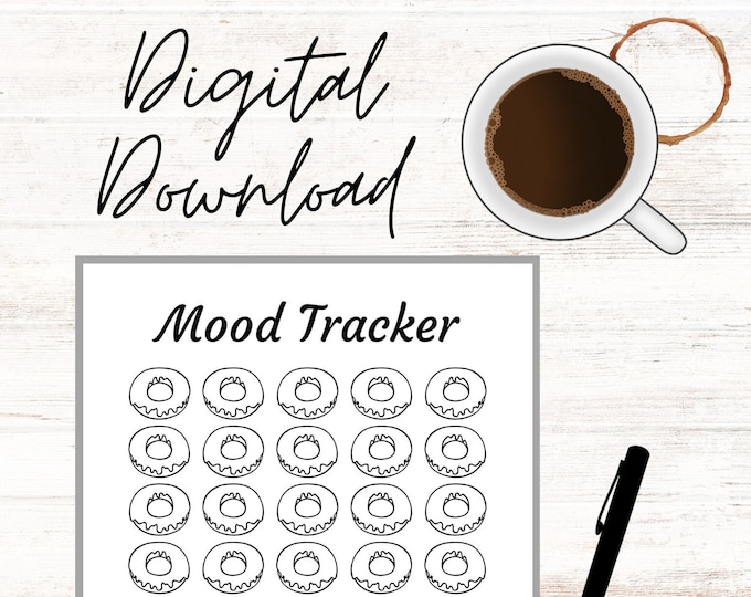 Printable Mood Tracker, Bullet Journal Page, Digital Download - Etsy