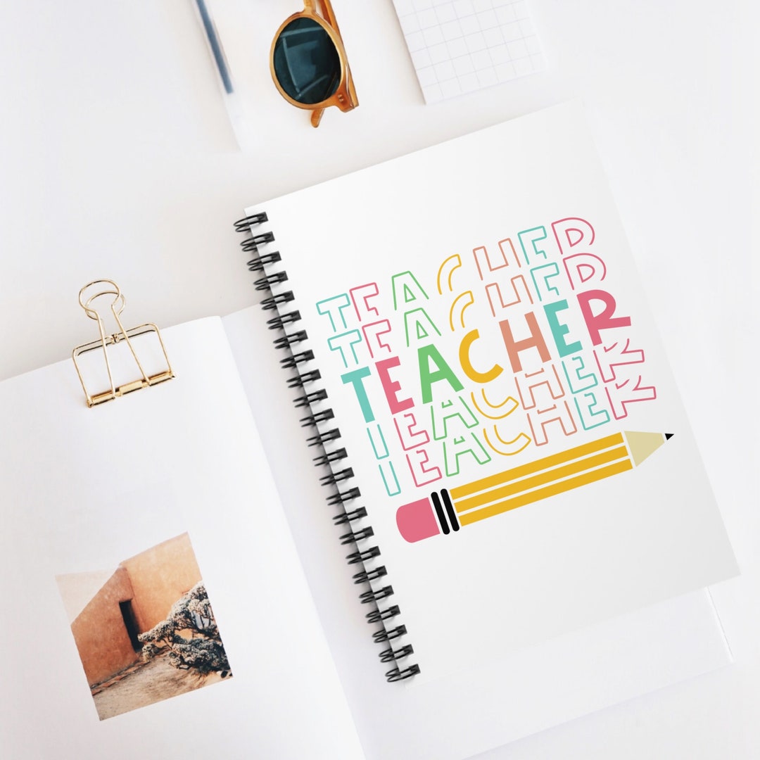 Teachers Spiral Lined Notebook, School Notebook, Gift for Teacher ...