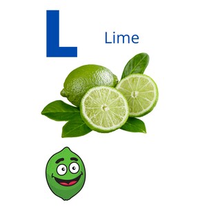 Fruits Alphabet Printable Flash Card for Kids, Fruits Alphabet Pdf ...