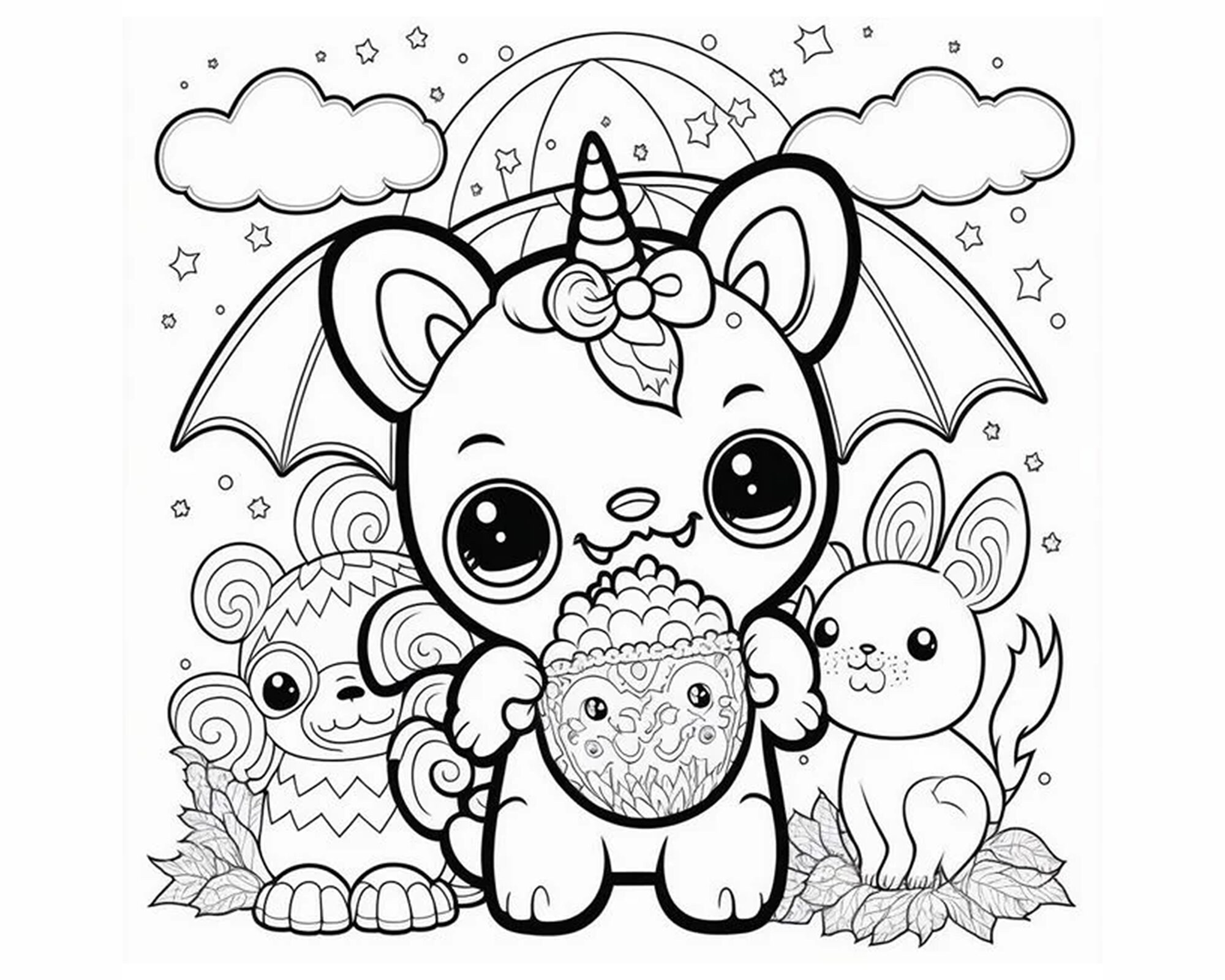 20 Midjourney Prompts for Coloring Book Pages How to Using - Etsy