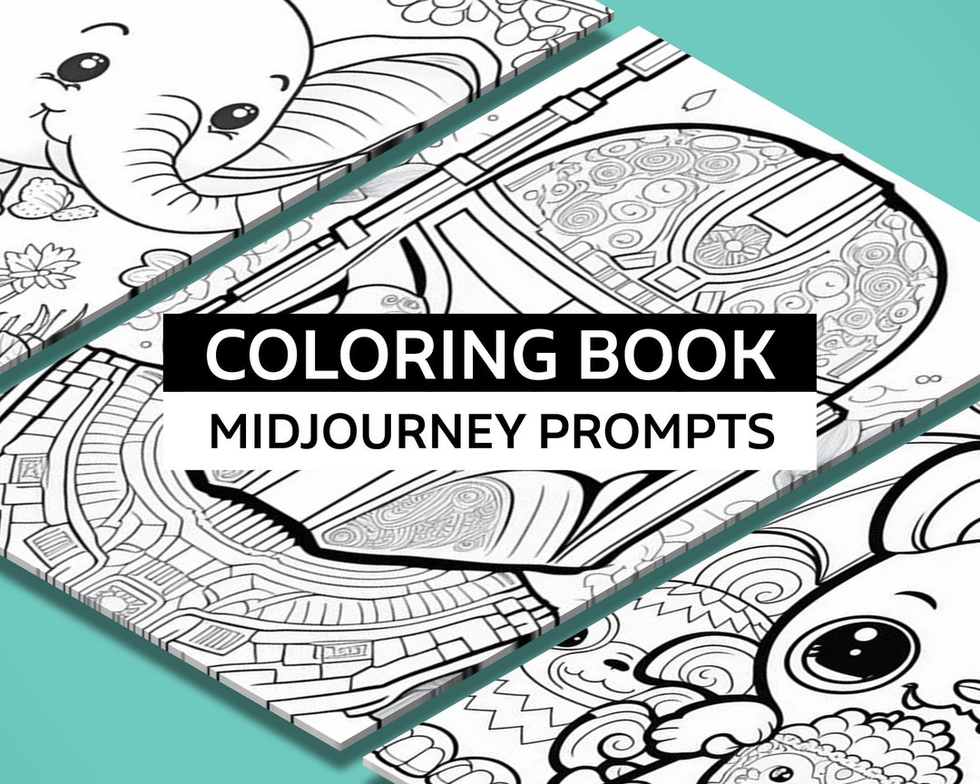 20 Midjourney Prompts for Coloring Book Pages How to Using - Etsy