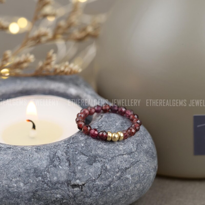 Rhodolite Eternity Gold - Etsy UK