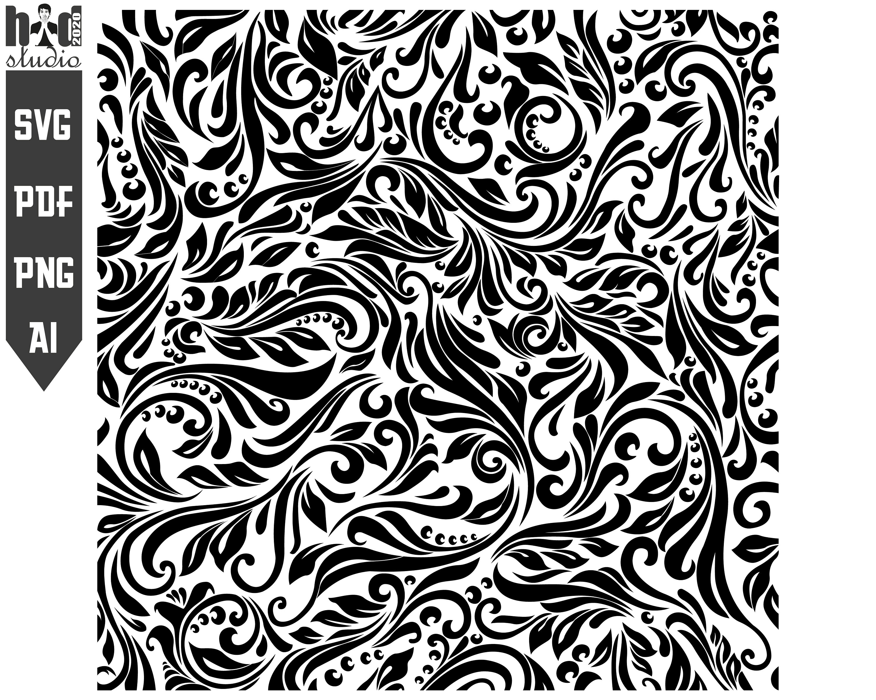 Tooled Leather Pattern Plant SVG - Etsy