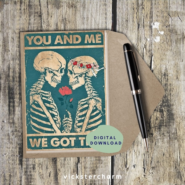 Funny Skeleton Card - Etsy