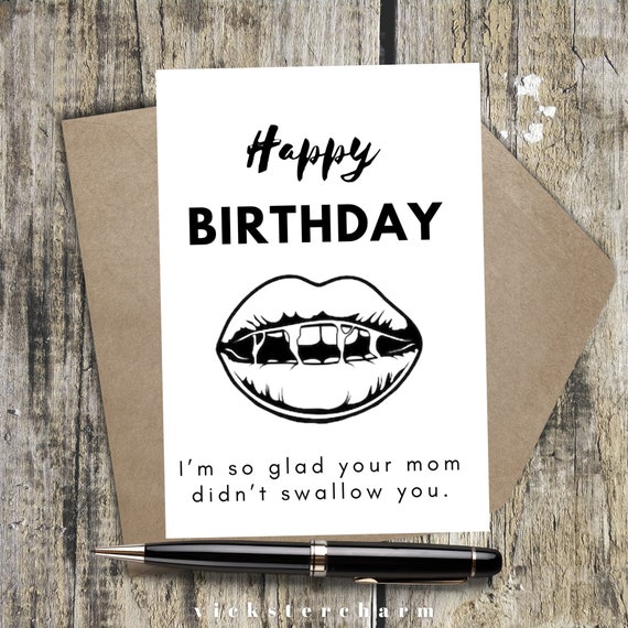 Feliz tarjeta de cumpleaños groseros tan contento de que tu - Etsy México