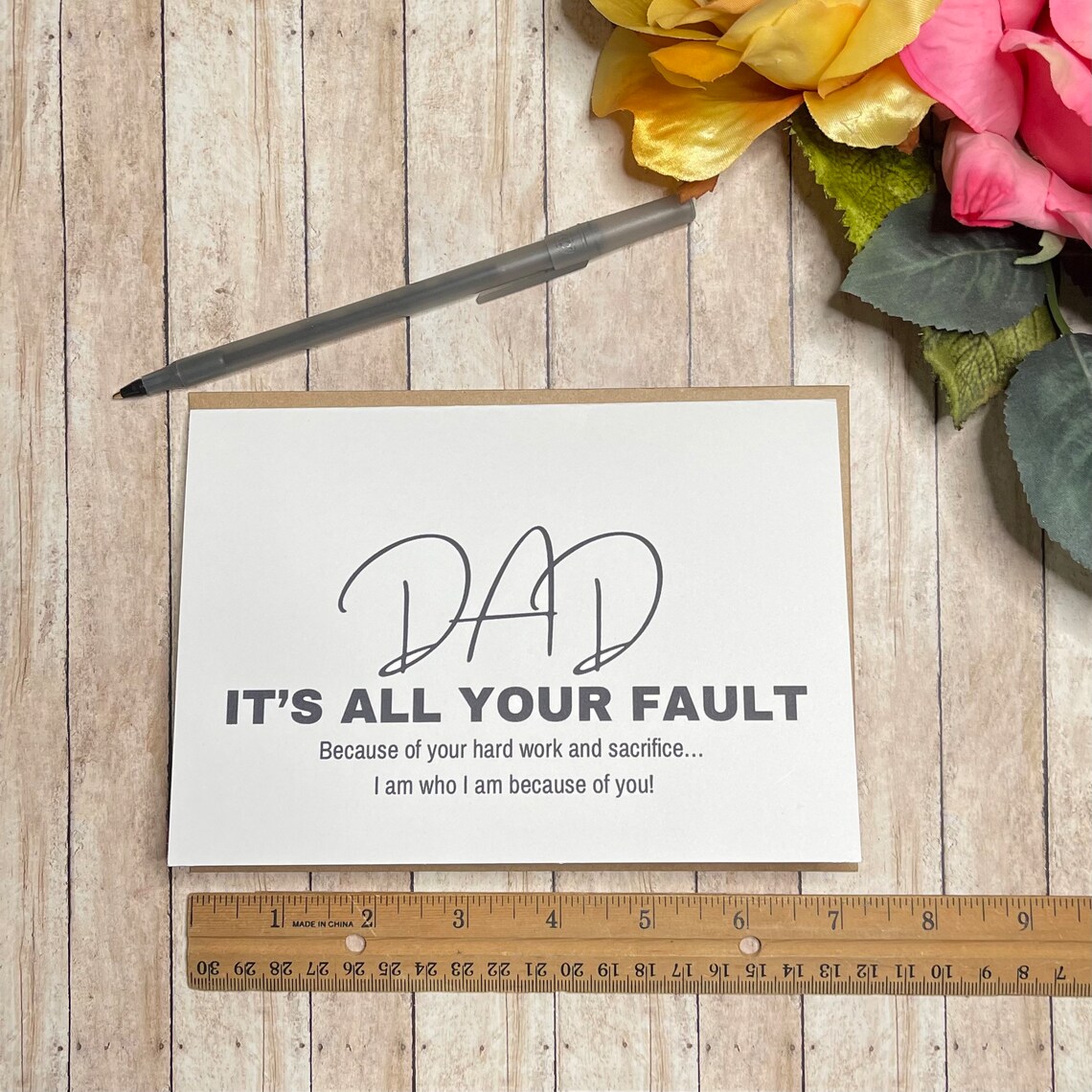 Father Endearment Card Happy Father's Day Message to My | Etsy