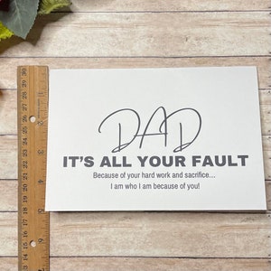 Father Endearment Card Happy Father's Day Message to My | Etsy