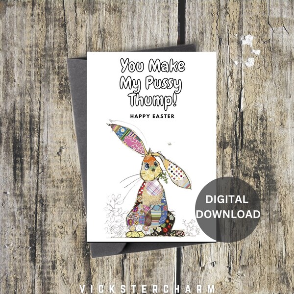 Naughty Easter Card - Etsy