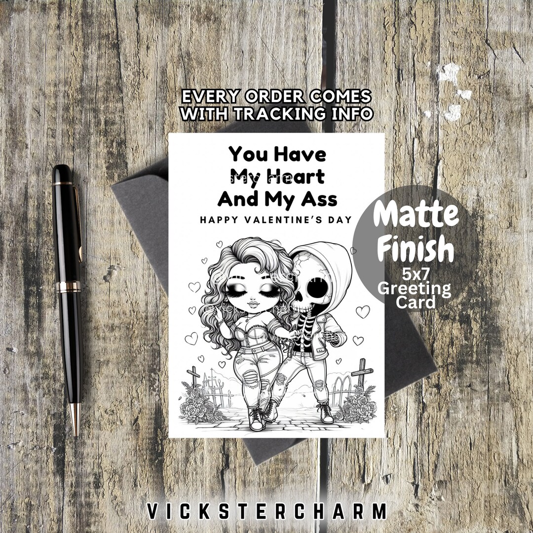 Naughty Valentines Day Card, You Have My Heart and My Ass ...