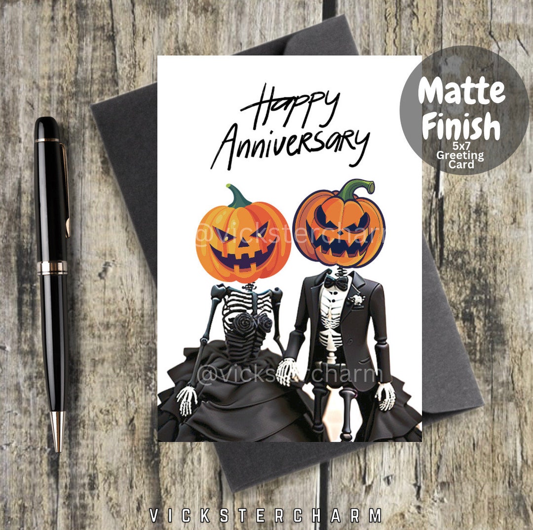 Halloween Cards Happy Anniversary Spooky Wedding Anniversary - Etsy