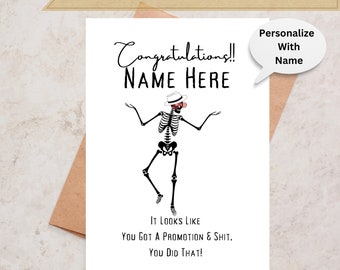 Congratulations Card for Promotion - Etsy