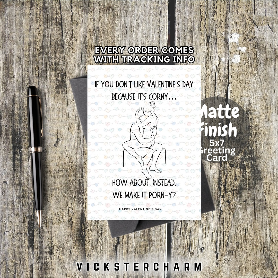 Naughty Valentine Card, We Make It Porny, for Her, Girlfriend, Him ...