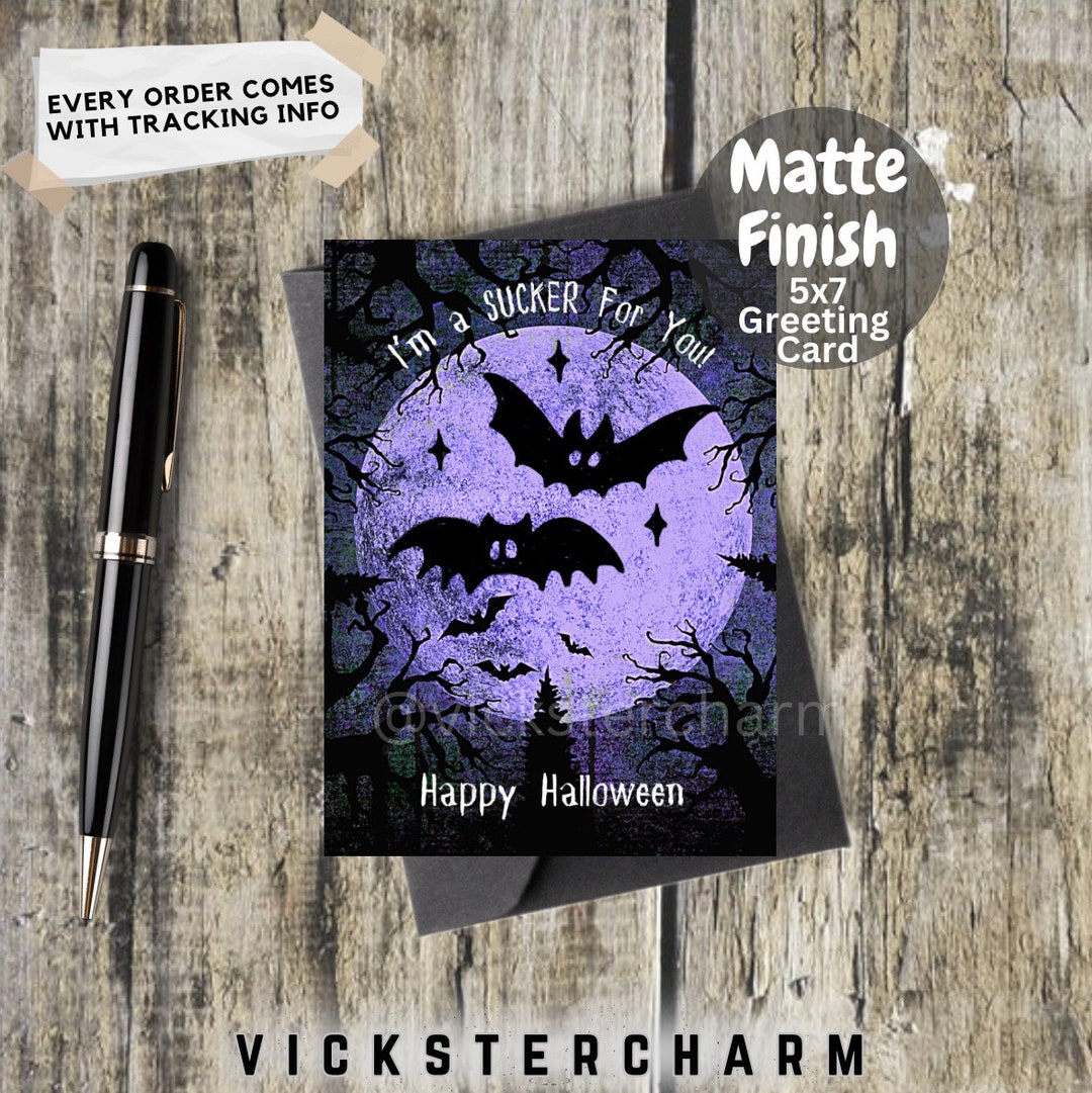Halloween Cards Happy Halloween Card Funny Mail for Friend - Etsy