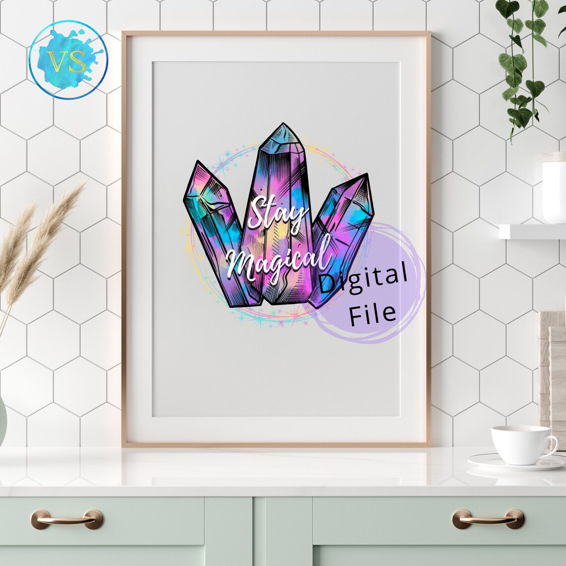 Mystical Rainbow Crystal PNG Digital Download Stay Magical - Etsy