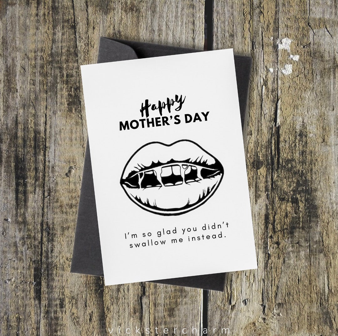 Funny Mothers Day Cards, Mothers Day Card, Vulgar Card for Mom, so Glad ...