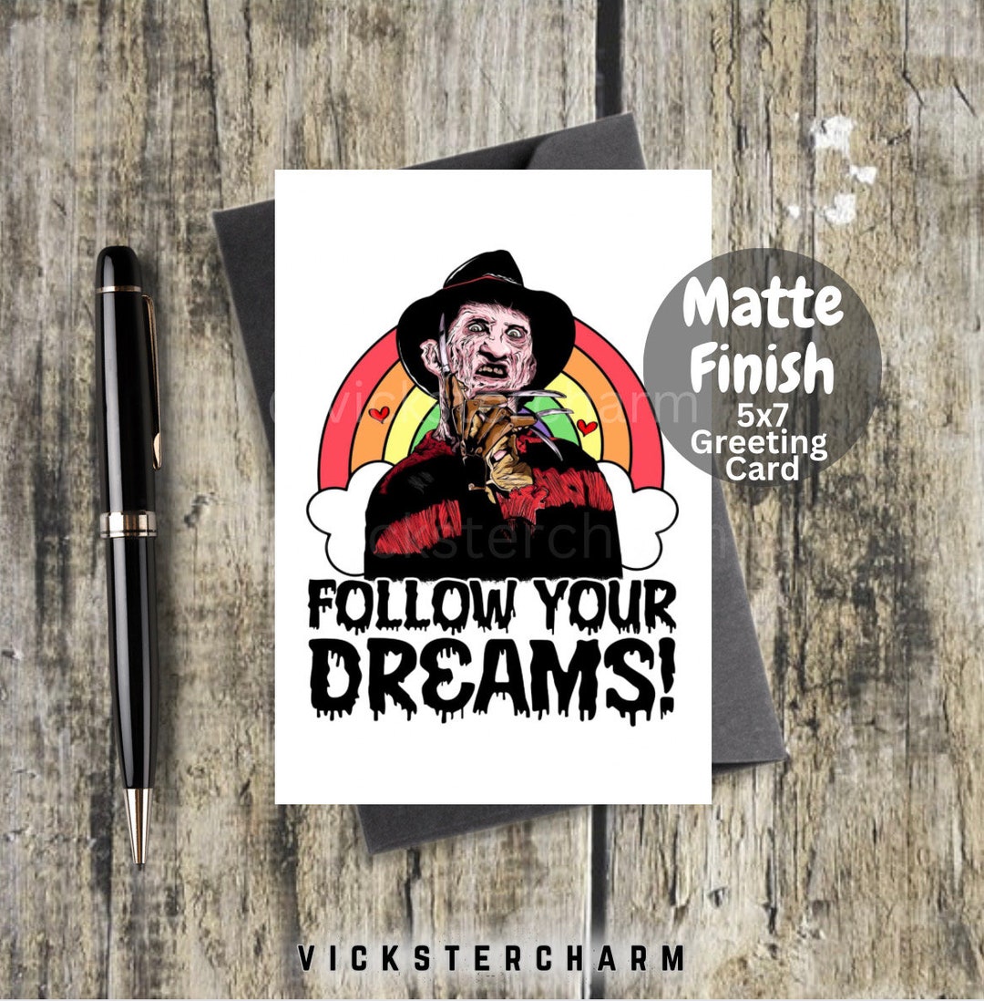 Halloween Cards for Friends Scary Card for Him Follow Your - Etsy