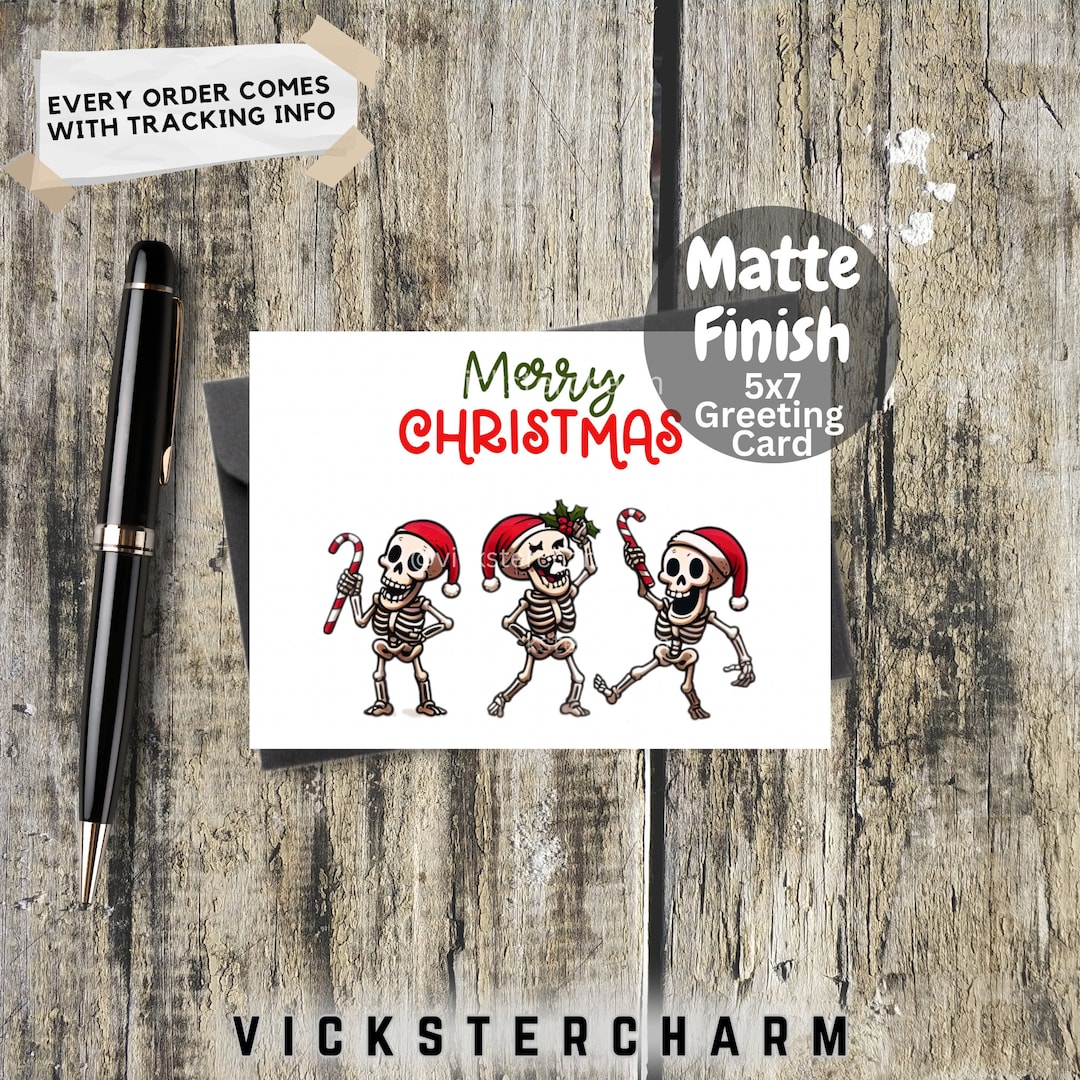 Gothic Christmas Cards Merry Christmas Merry Christmas - Etsy