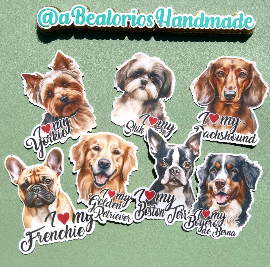 Dog Breed Stickers, Customizables, Pet Lover, Dog Mama Gift - Etsy