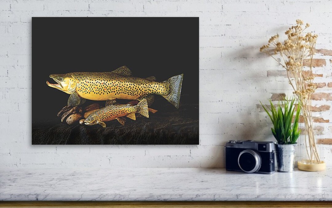 The Monarchy. Brown Trout Wall Art. Print Giclee Print. Perfect Gift ...