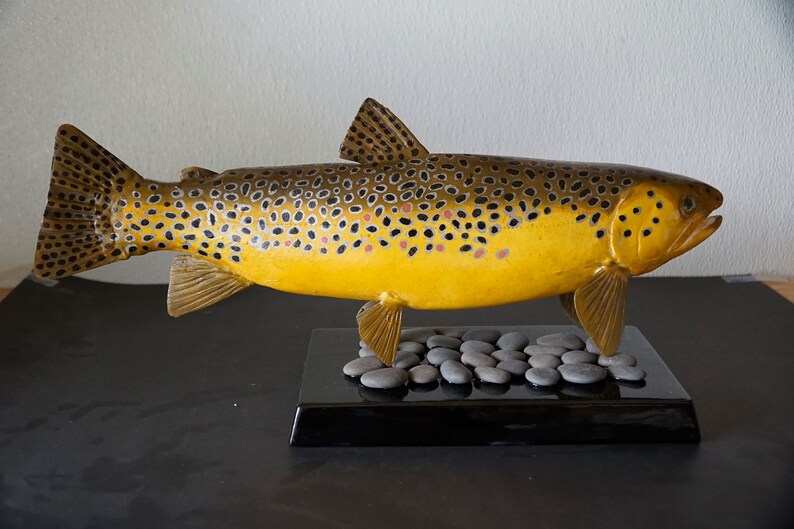 17 Brown Trout.360 Degree Table Top Trout. Hand Crafted Creation for ...