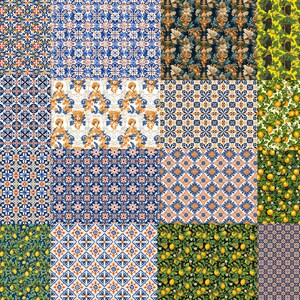 Sicilian Digital Patterns Sicilian Tiles 16 Designs 12x12 Seamless ...