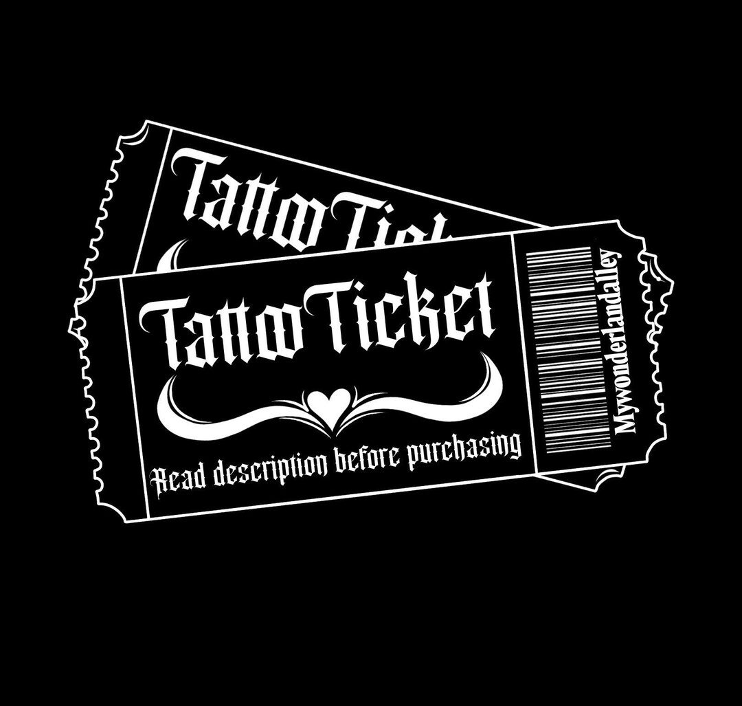 Small Design Tattoo Ticket | Digital Download | Tattoo Designs | Tattoo ...