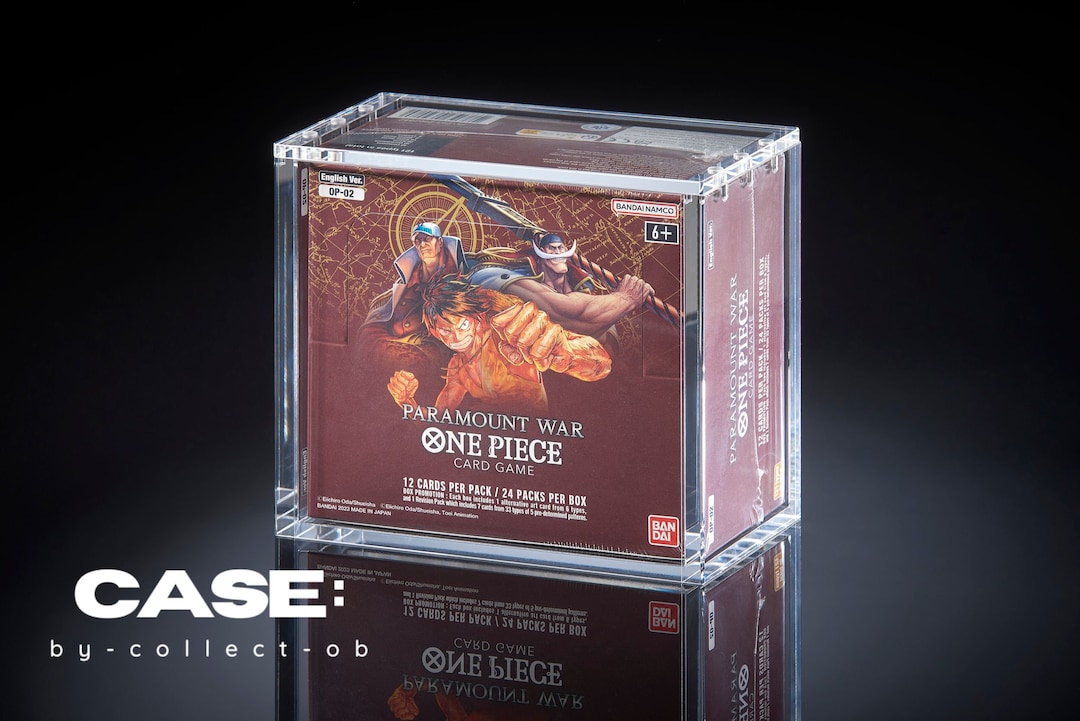 Acrylic Case One Piece Display Booster Box English OP-02 Paramount WAR ...