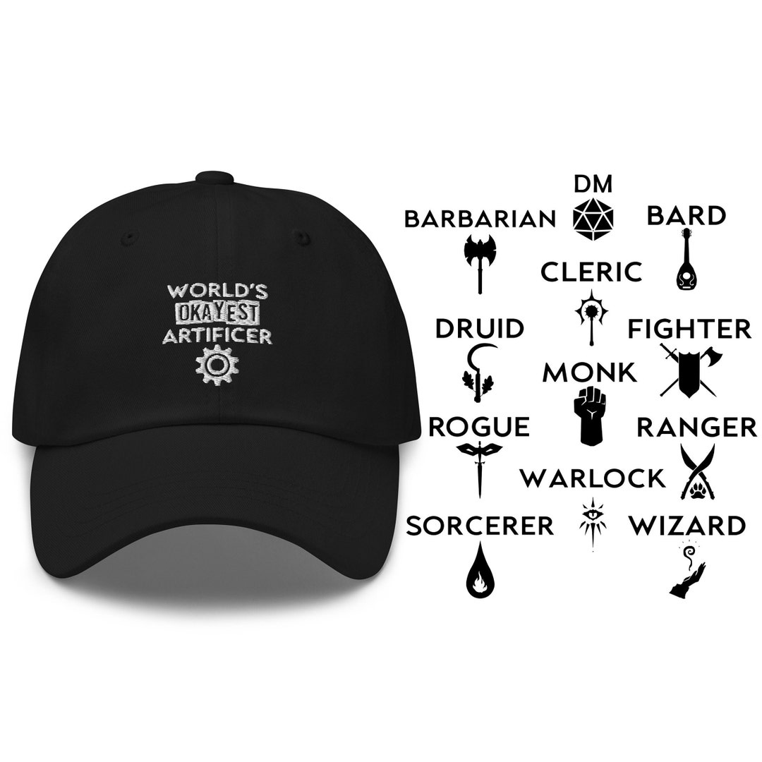 World's Okayest Dungeons and Dragons Embroidered Dad Hat Baseball Cap ...