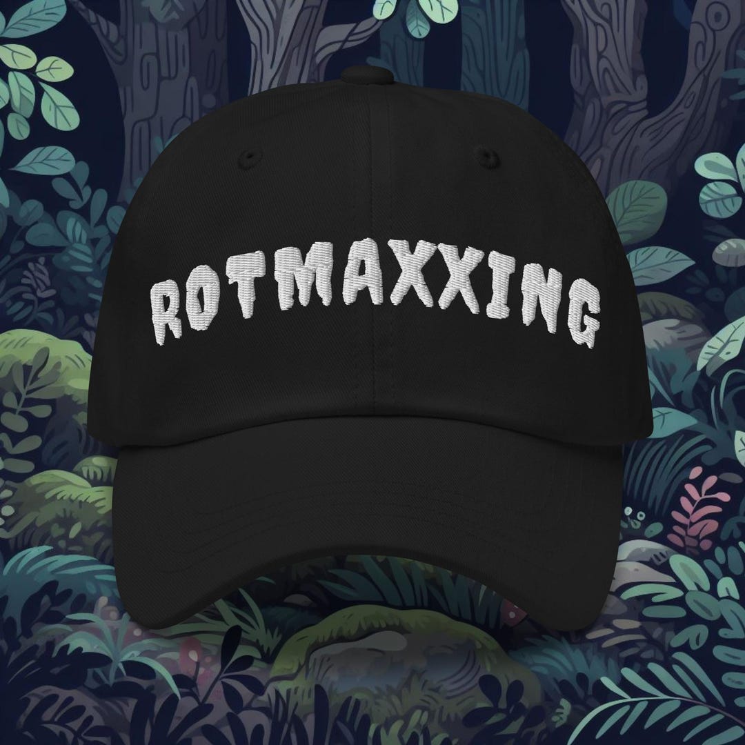 Rotmaxxing Bed Rotting Embroidered Baseball Cap Dad Hat - Etsy