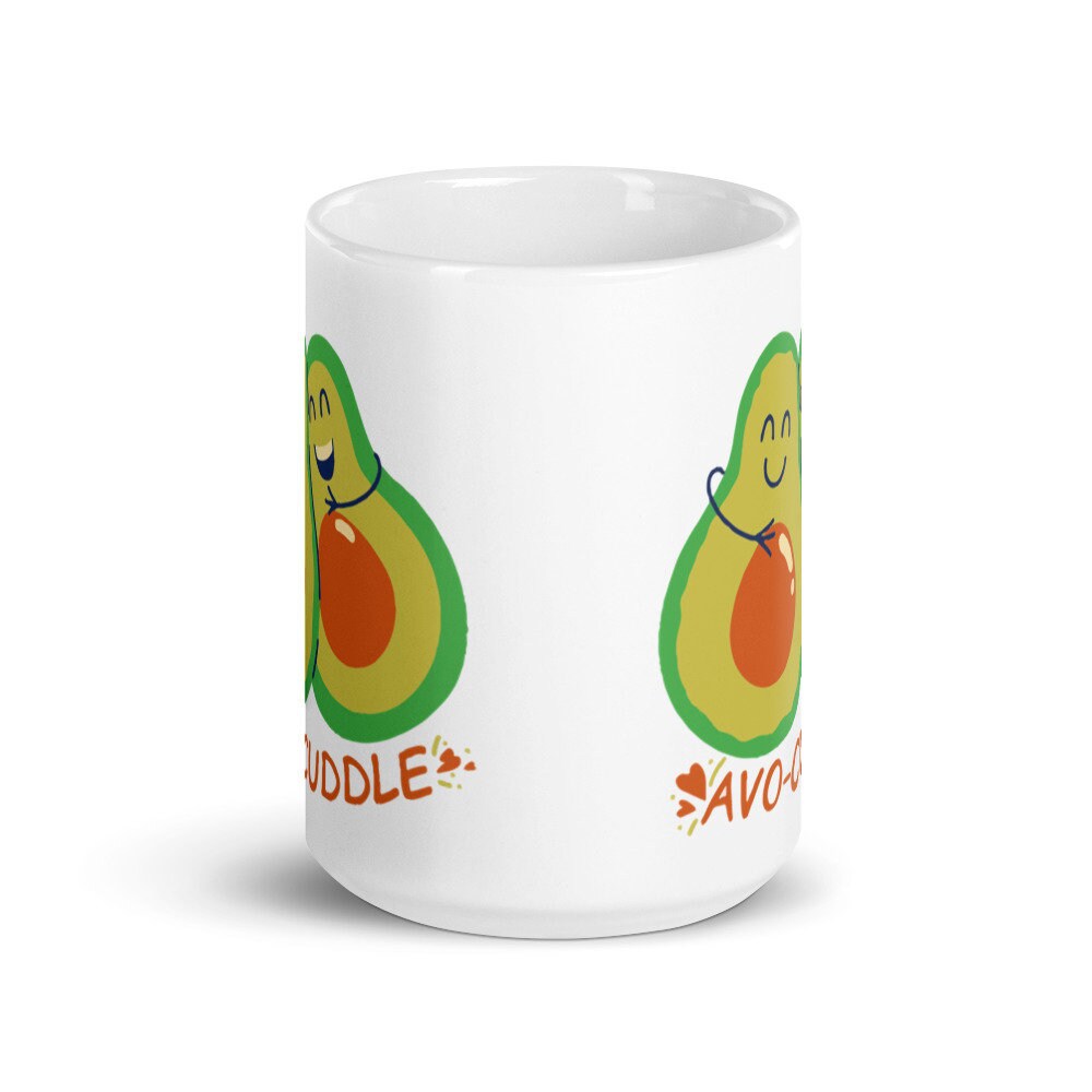 Avo Cuddle Avocado Funny Pun Joke Cute Cartoon Drawing Romantic ...