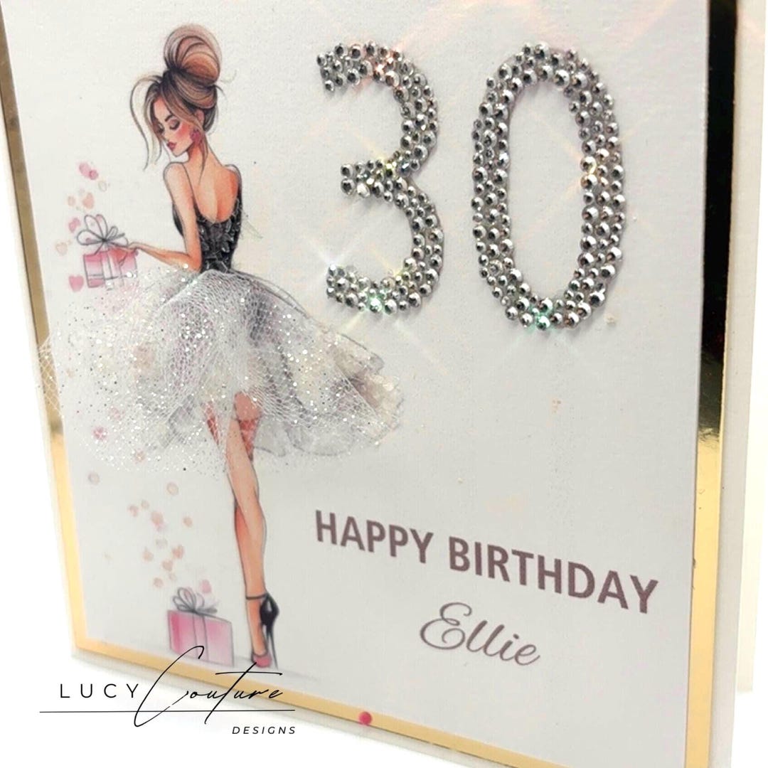 Elegant 30th Birthday Card for Daughter, Sister, Friends 30th ...
