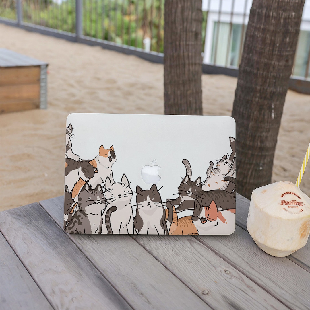 Cute Cartoon Cat Animal Laptop Plastic MacBook Hard Case - Etsy