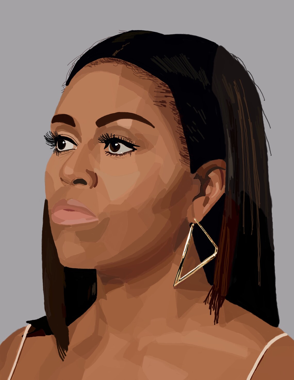 Michelle Obama Portrait Minimalist Illustration DIGITAL DOWNLOAD - Etsy