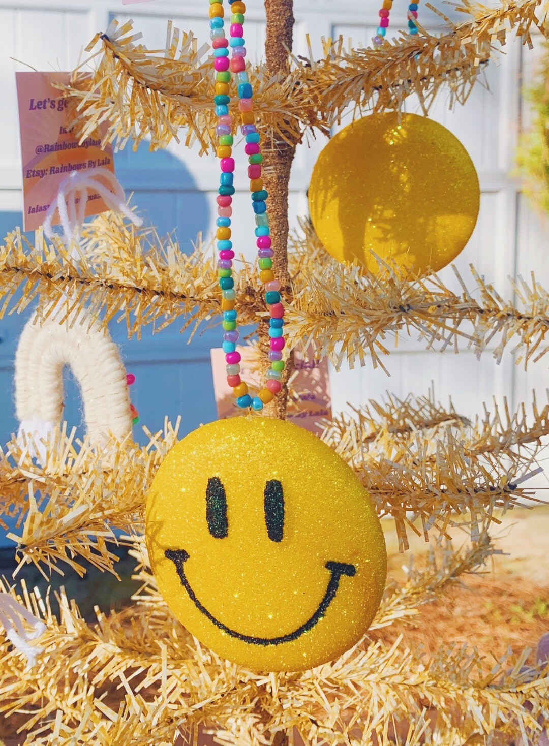 Smiley Face Christmas Ornament | Trendy Christmas Ornament - Etsy