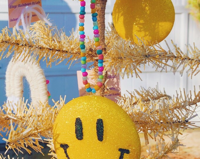 Smiley Face Christmas Ornament | Trendy Christmas Ornament - Etsy