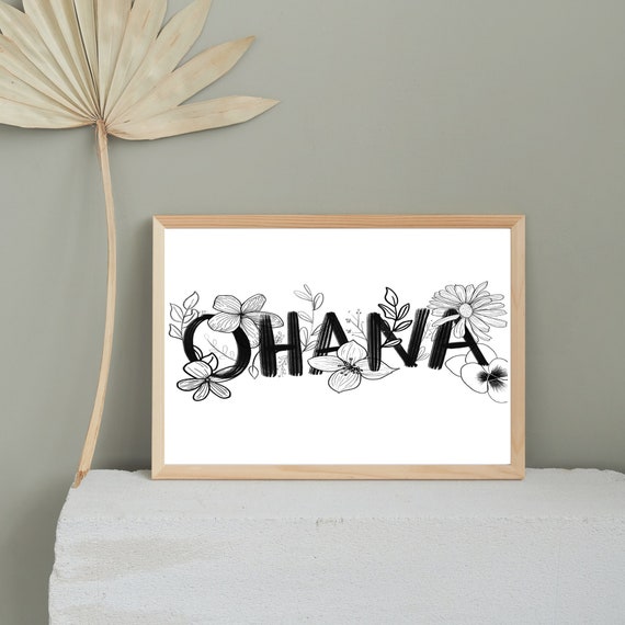 Ohana Ohana Print Ohana Means Family Ohana Poster - Etsy